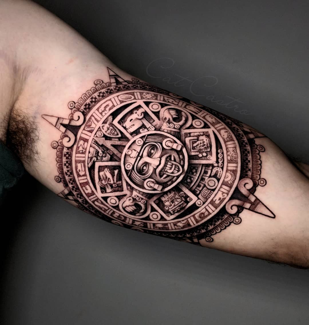 Aztec Tattoos - Historical and Artistic Designs at Skin Design Tattoos